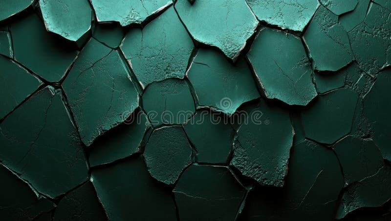 Surface of Cracked Green Paint in Textured Pattern Stock Illustration ...