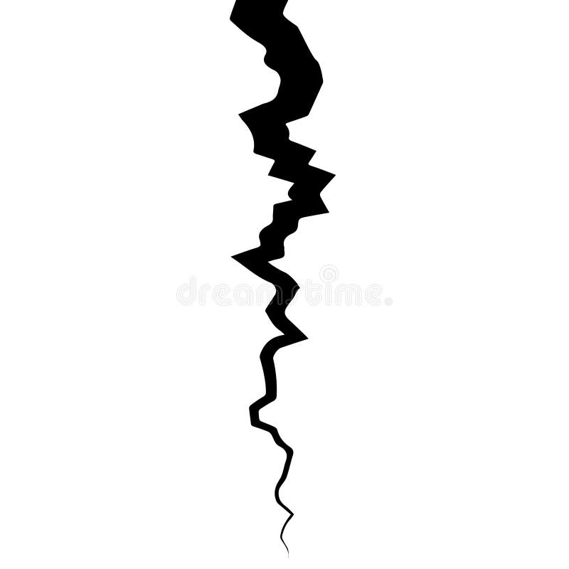 Surface Cracked Ground. Sketch Crack Texture. Split Terrain after ...