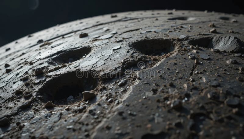 Surface with Craters and Rocks Depicting Outer Space Environment Stock ...