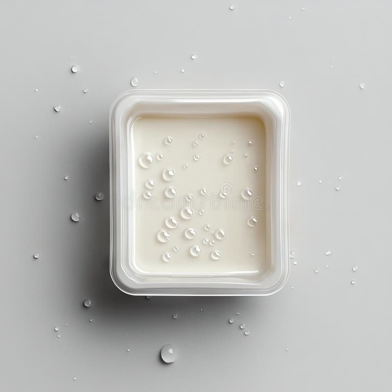Surface Dampened with Two White Plastic Square Containers, Both ...