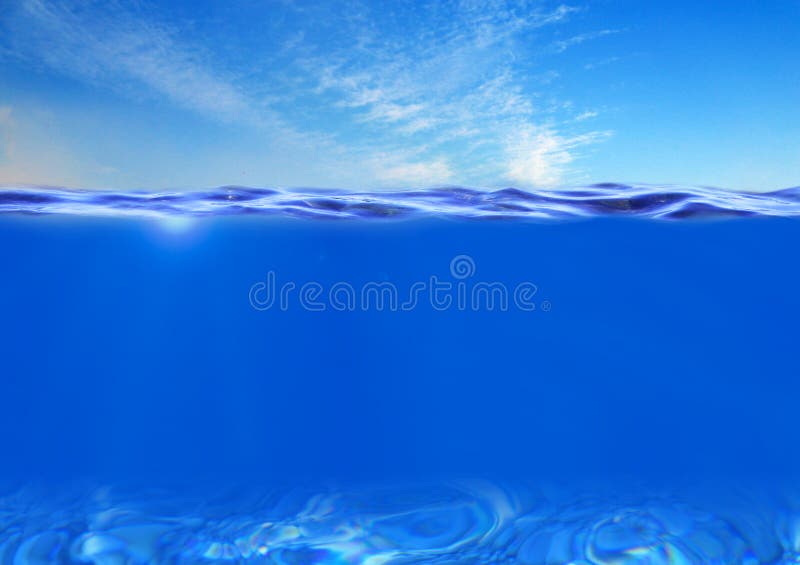 Surface De L'eau De Mer Ou D'océan Et Sous-marin Photo stock - Image du ...