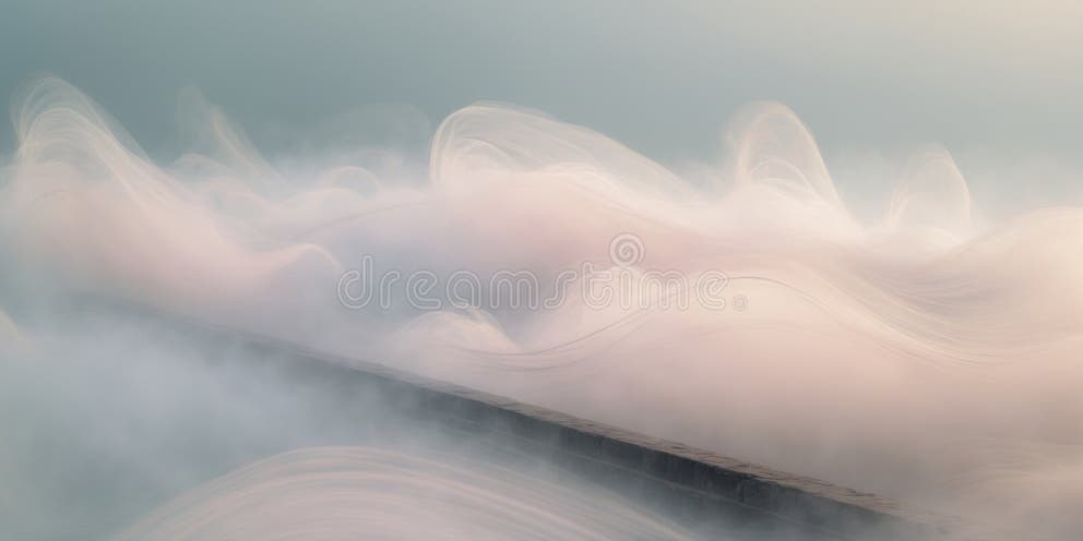 A Surface of Dense Glowing Mist with Swirling Motion Stock Photo ...