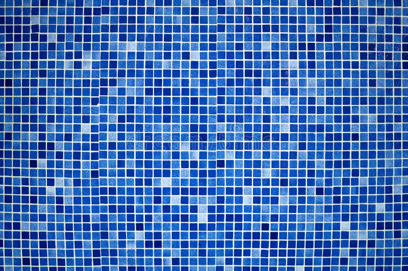 Surface of Different Blue Color Small Square Tiles Stock Photo - Image ...