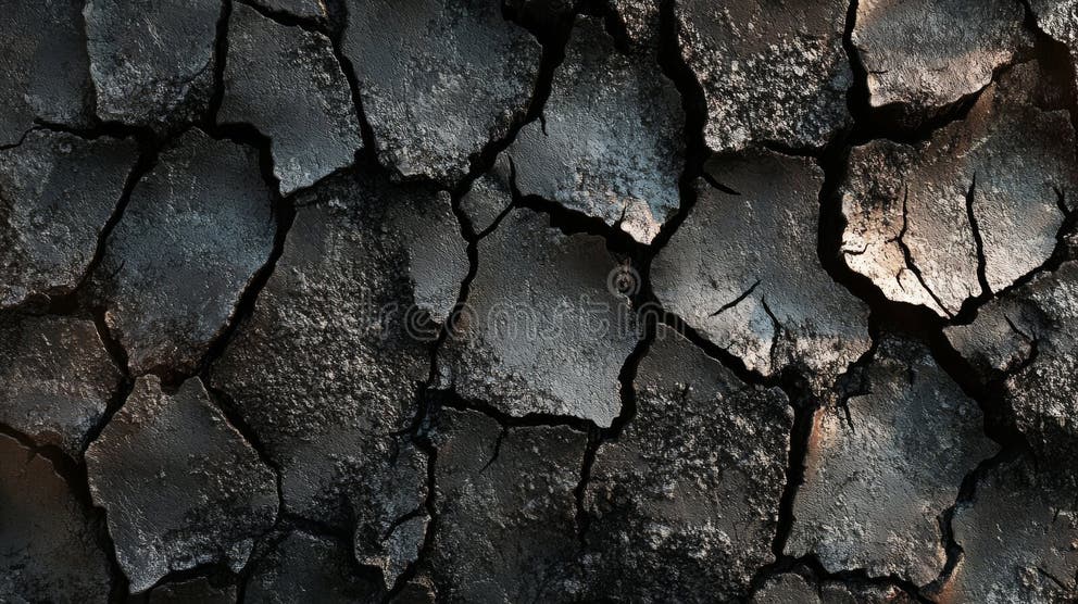 Surface Displaying Intricate Cracks and Patterns of Dryness with ...