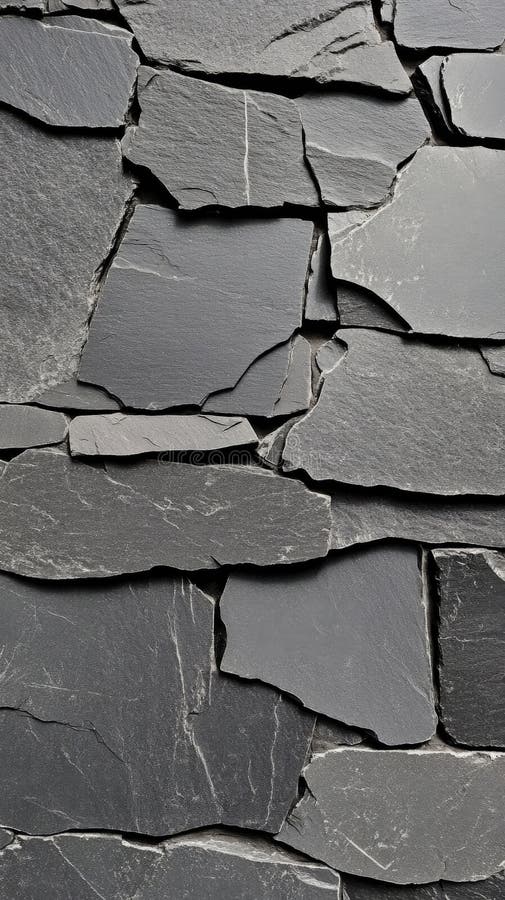 Natural Slate Stones Texture Showcasing Varied Sizes and Shades Stock ...