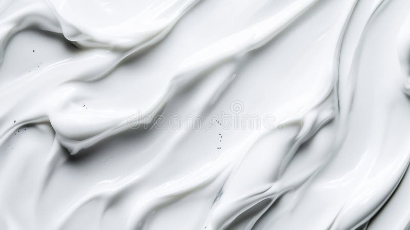 Creamy White Texture with Flowing Patterns Created by Whipped Material ...