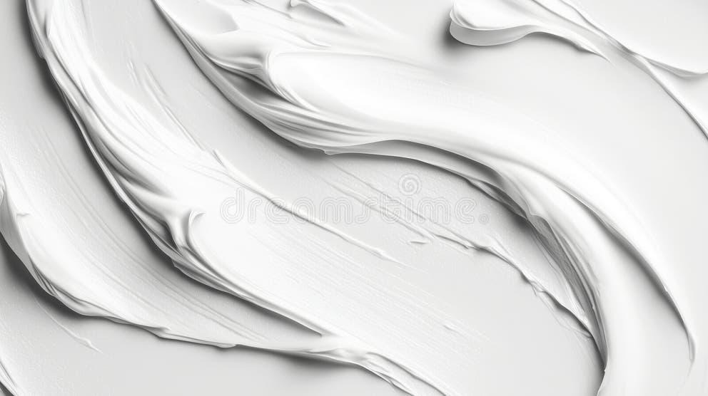 Smooth, Creamy White Texture Applied on a Surface in an Artistic Manner ...