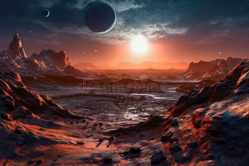 Surface of a Distant Exoplanet Rich in Rare Earth Elements Stock ...