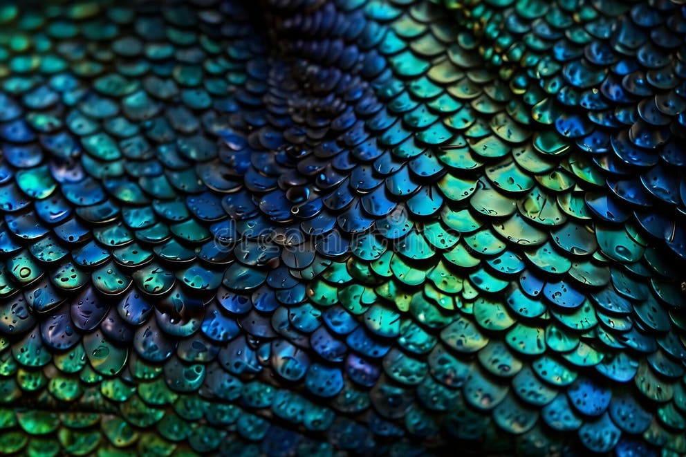 The Surface of the Dragon Scale is Covered with Dense, Multicolored ...