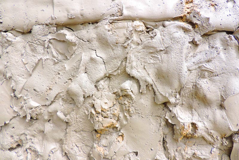 Surface Drying Cement Mortar with Uneven Bumps Applied To the Wall ...