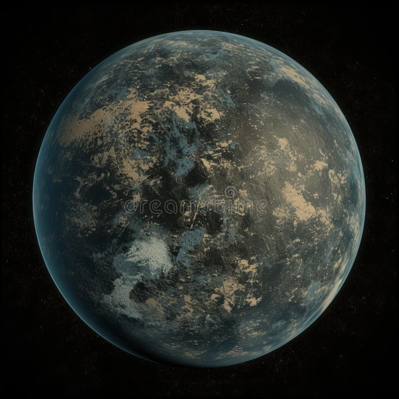 Surface of Earth Planet in Deep Space, View from Orbit Stock Image ...