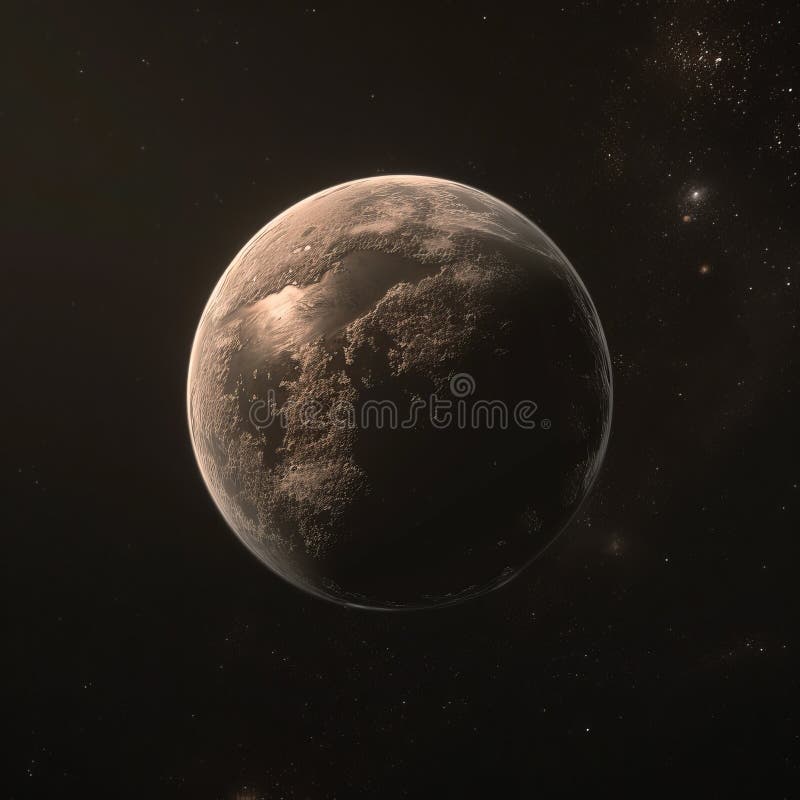 Surface of Earth Planet in Deep Space, View from Orbit Stock Image ...