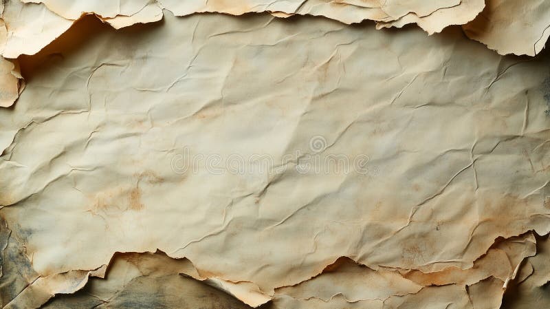 Old Creased and Torn Parchment Paper with Vintage Texture and Natural ...