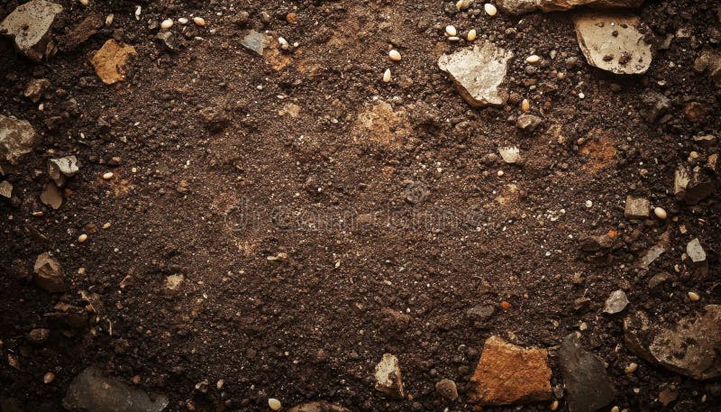 Close-up of Textured Soil with Small Rocks and Pebbles in a Natural ...