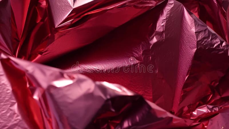 Shimmering Red Foil Creates an Abstract Background Texture with Varying ...
