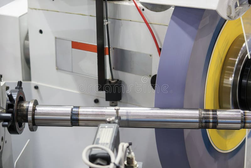 The Surface Finishing Process by Grinding Machine Stock Image - Image ...