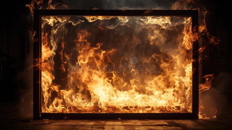 Surface fire frame stock illustration. Illustration of contained ...