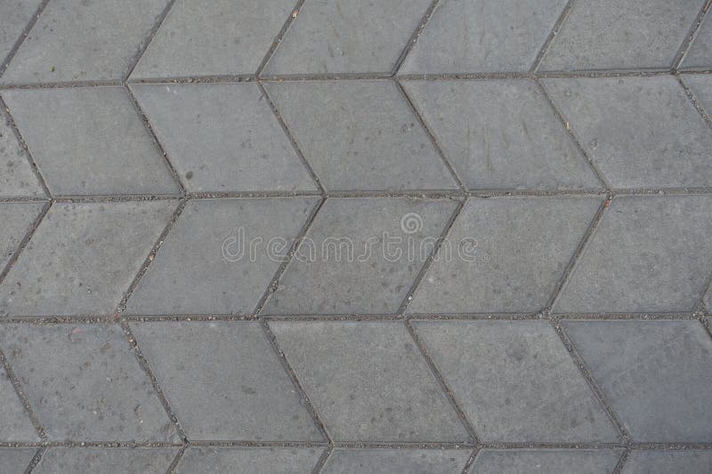 Surface of Gray Diamond-shaped Concrete Pavement with Geometric Pattern ...