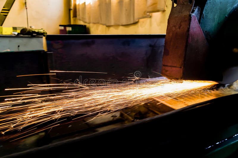 Surface Grinding on a Magnetic Table, Side View Stock Photo - Image of ...