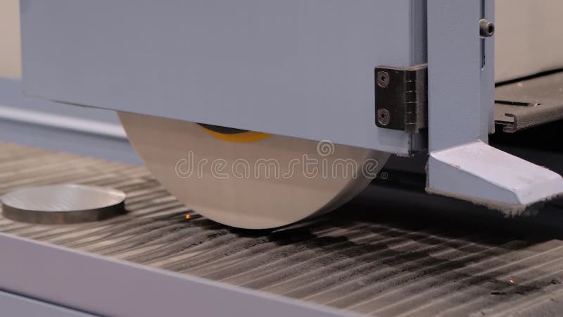 Surface Grinding Wheel Machine Working with Metal Workpiece: Slow ...