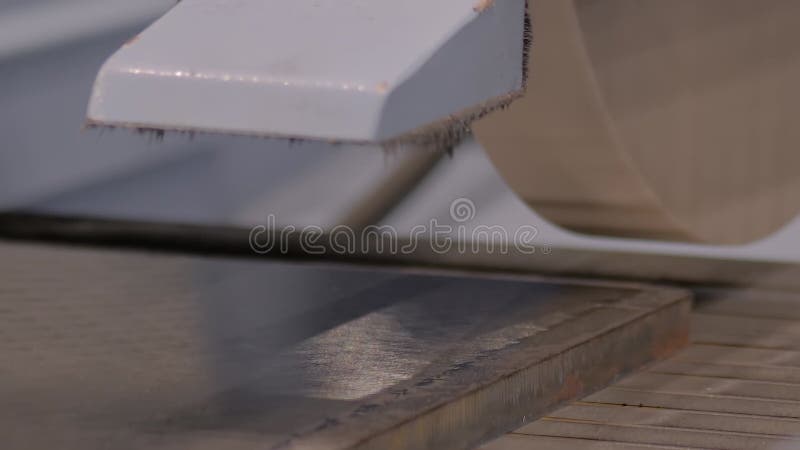 Surface Grinding Wheel Machine Working with Sheet Metal at Factory ...