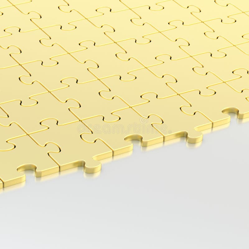 Surface Half-covered with the Puzzles Stock Illustration - Illustration ...