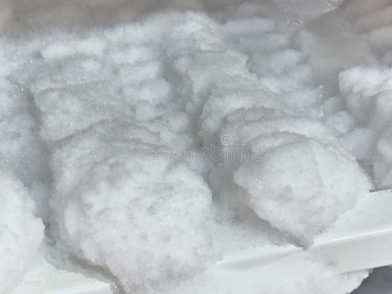 Surface of Ice in the Freezer with a Crystalline Texture and Shine ...