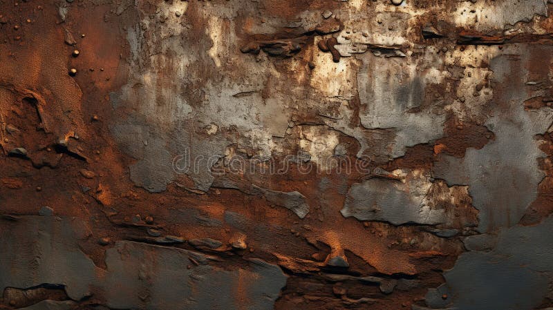 The Surface of Iron that Has Been Rusted and Has Undergone an Oxidation ...
