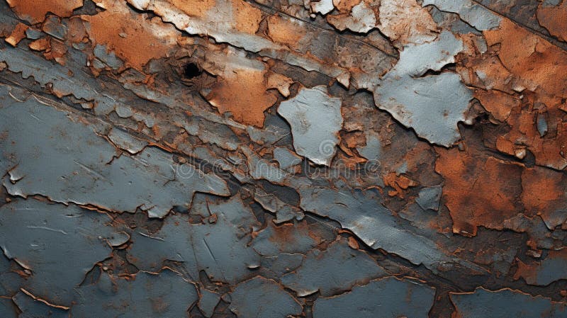 The Surface of Iron that Has Been Rusted and Has Undergone an Oxidation ...