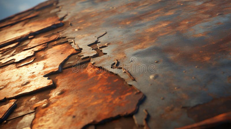 The Surface of Iron that Has Been Rusted and Has Undergone an Oxidation ...