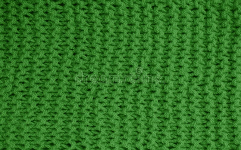 The Surface is Knitted with Green Woolen Threads. Stock Photo - Image ...