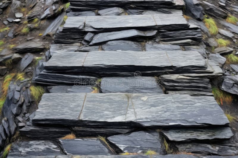 Surface Level View of Slate Steps Stock Photo - Image of stone ...