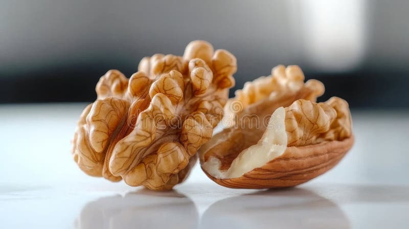 On a Surface Lies a Single Walnut and a Part of the Kernel it Contains ...