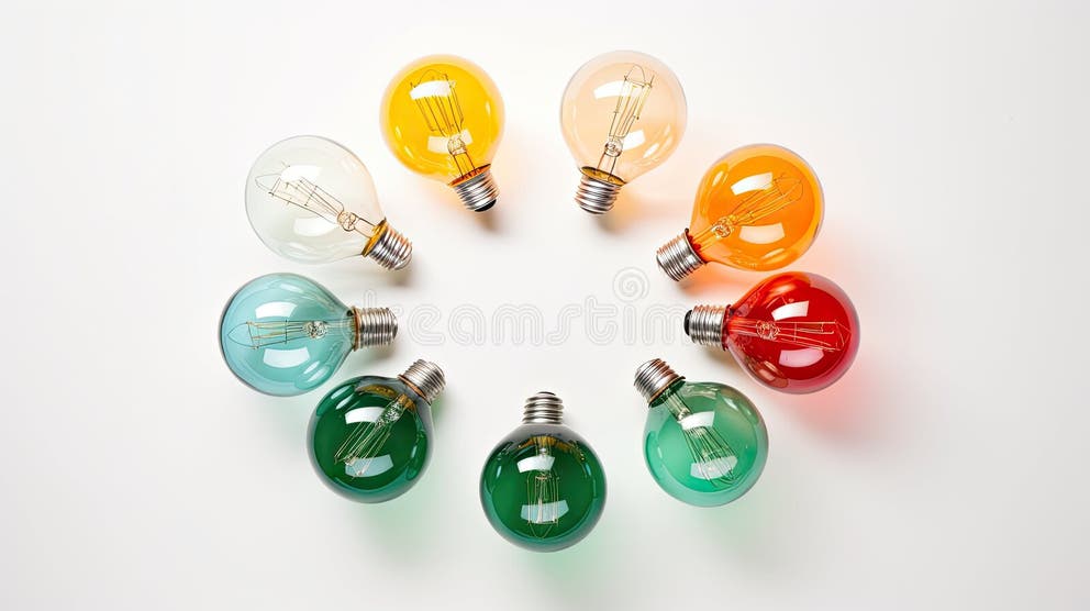 Surface Light Bulb on White Stock Illustration - Illustration of ...