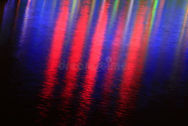 Surface Light Reflection at Night Stock Photo - Image of mysterious ...