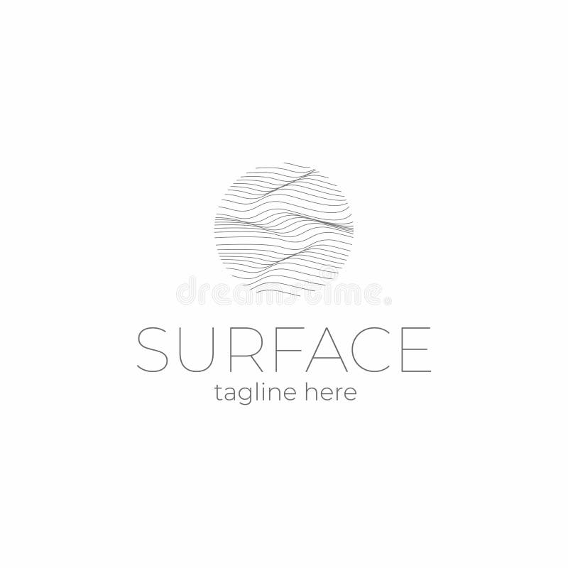 Surface Logo Template. Lined Field Abstract Logo Template. Stock Vector ...