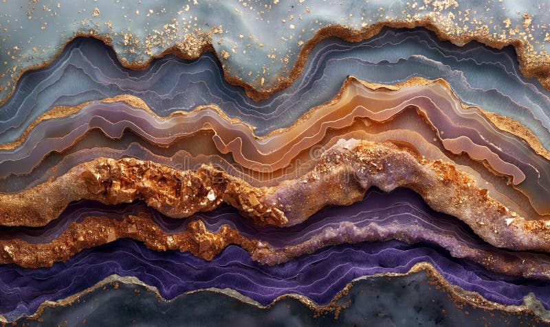 The Surface of the Marble is in Lilac-gold Color. Stock Photo - Image ...