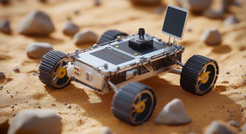 The Surface of Mars is Being Explored by a Rover that Discovers Rocks ...