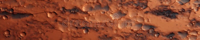 Surface of Mars, Extra Wide Format, Generative AI Stock Illustration ...