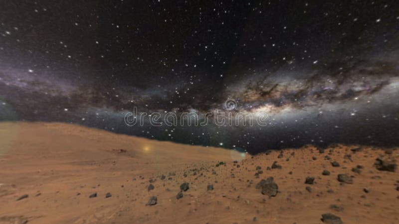 Surface of the Mars and the Milky Way Stock Video - Video of nasa ...