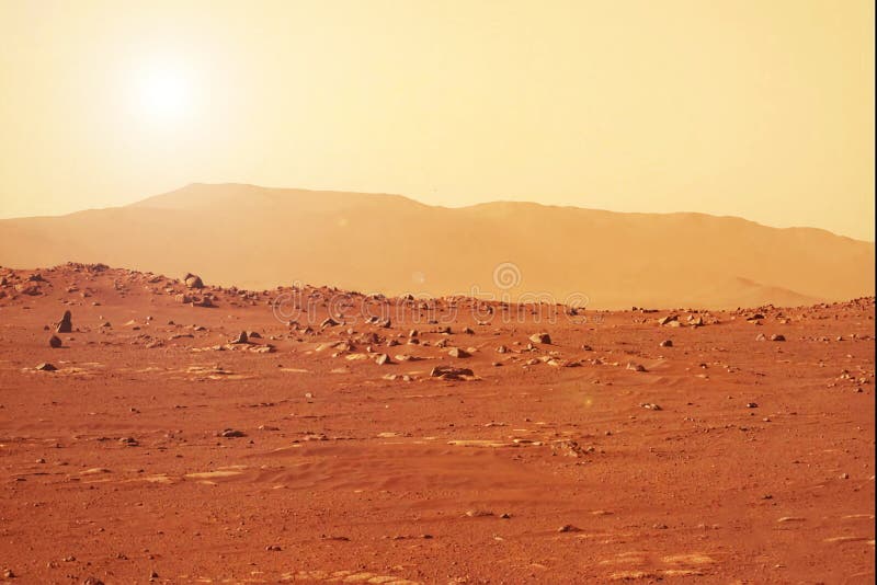 Surface of Mars, Rocky Terrain. Elements of this Image Furnished by ...