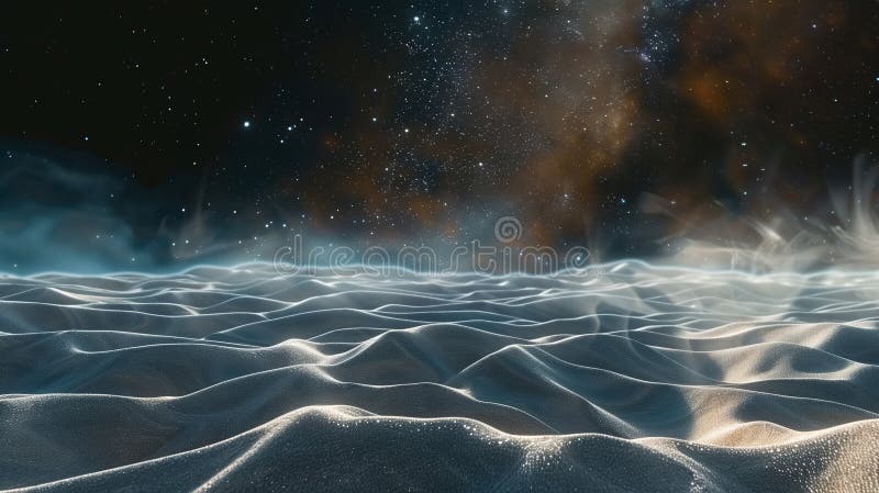 Surface of Mars. Sand with Particles of Light on a Dark Background ...