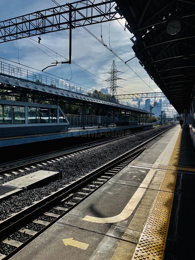Surface metro platform stock photo. Image of construction - 238316140