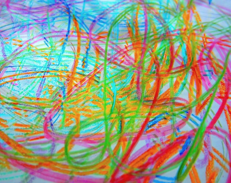 Multicolored Felt-tip Pen Chaos. Abstract Color Geometry. Stock Photo ...