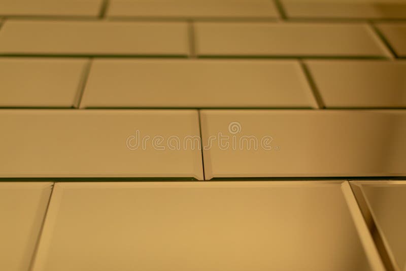 The Surface of the Mirror Tiles. Wall of Mirrored Tiles with Edges ...