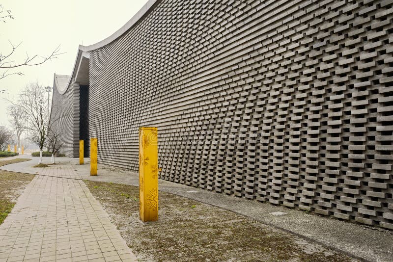 Surface of Modern Building Decorated with Brick Stock Photo - Image of ...