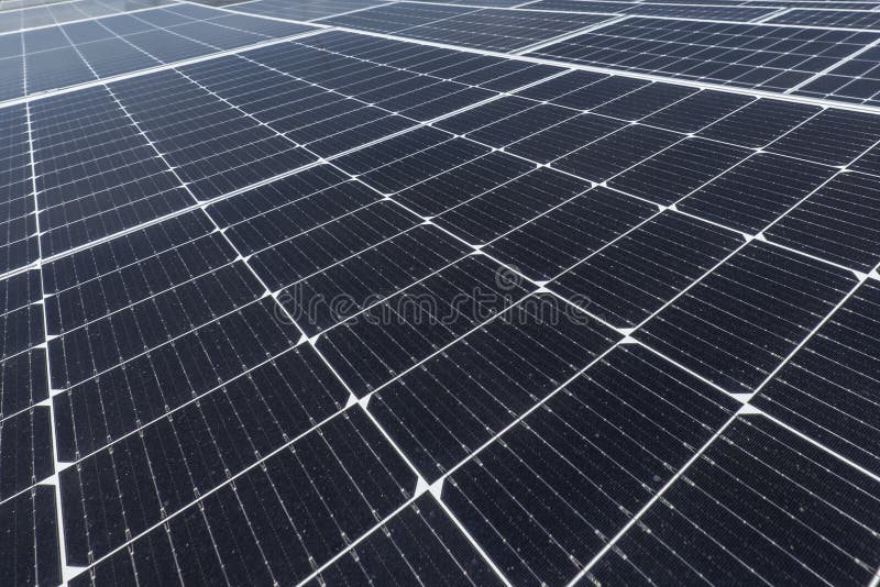 Surface of Modern Solar Panels Installed Stock Photo - Image of pattern ...