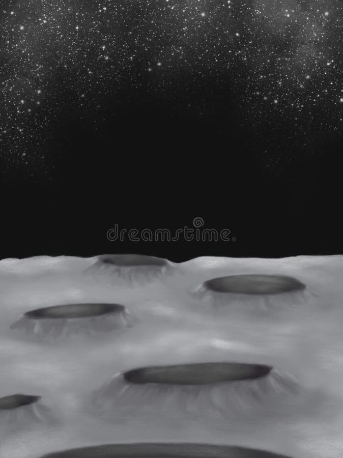 Surface of the Moon Vector Illustration Stock Vector - Illustration of ...