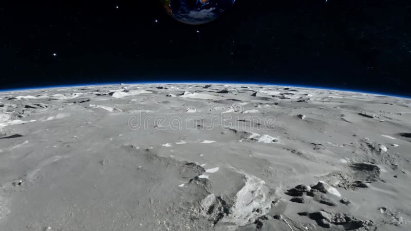 A View of the Moon S Surface from Space during the Day Stock Video ...