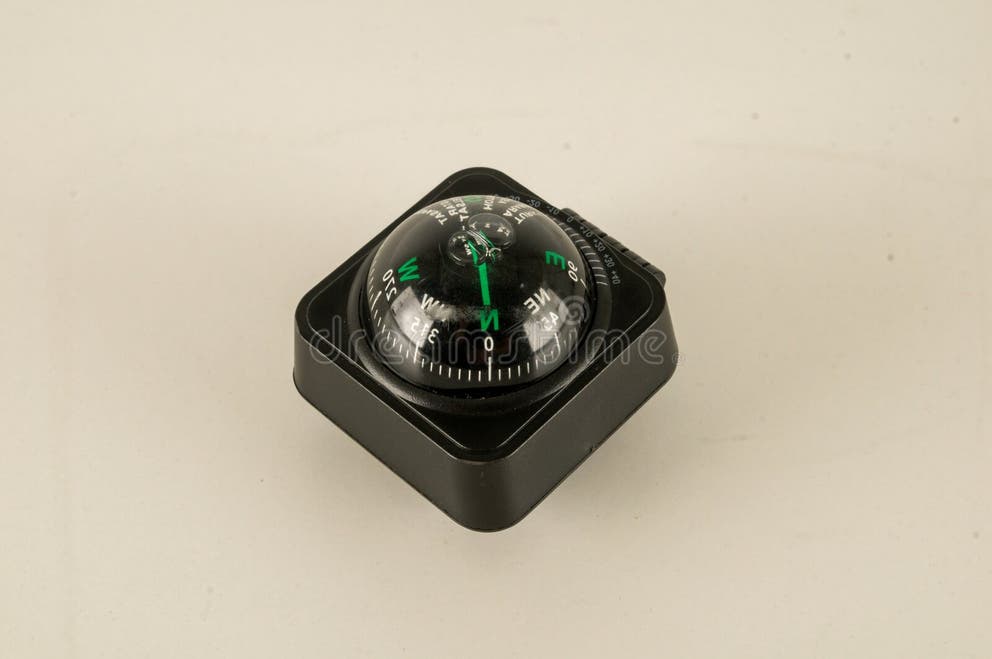 A Surface Mount Liquid-filled Compass Stock Photo - Image of retro ...